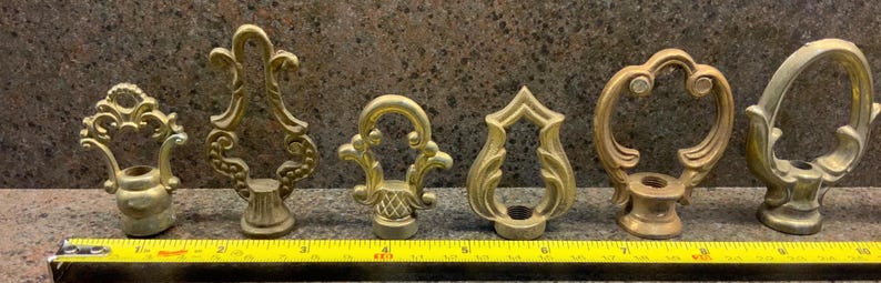 7 Different Shape Large Lamp Loops or Finial Topper YOUR Choice Solid ...