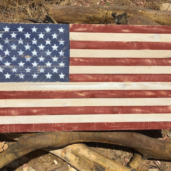 Rustic American Flag - Etsy