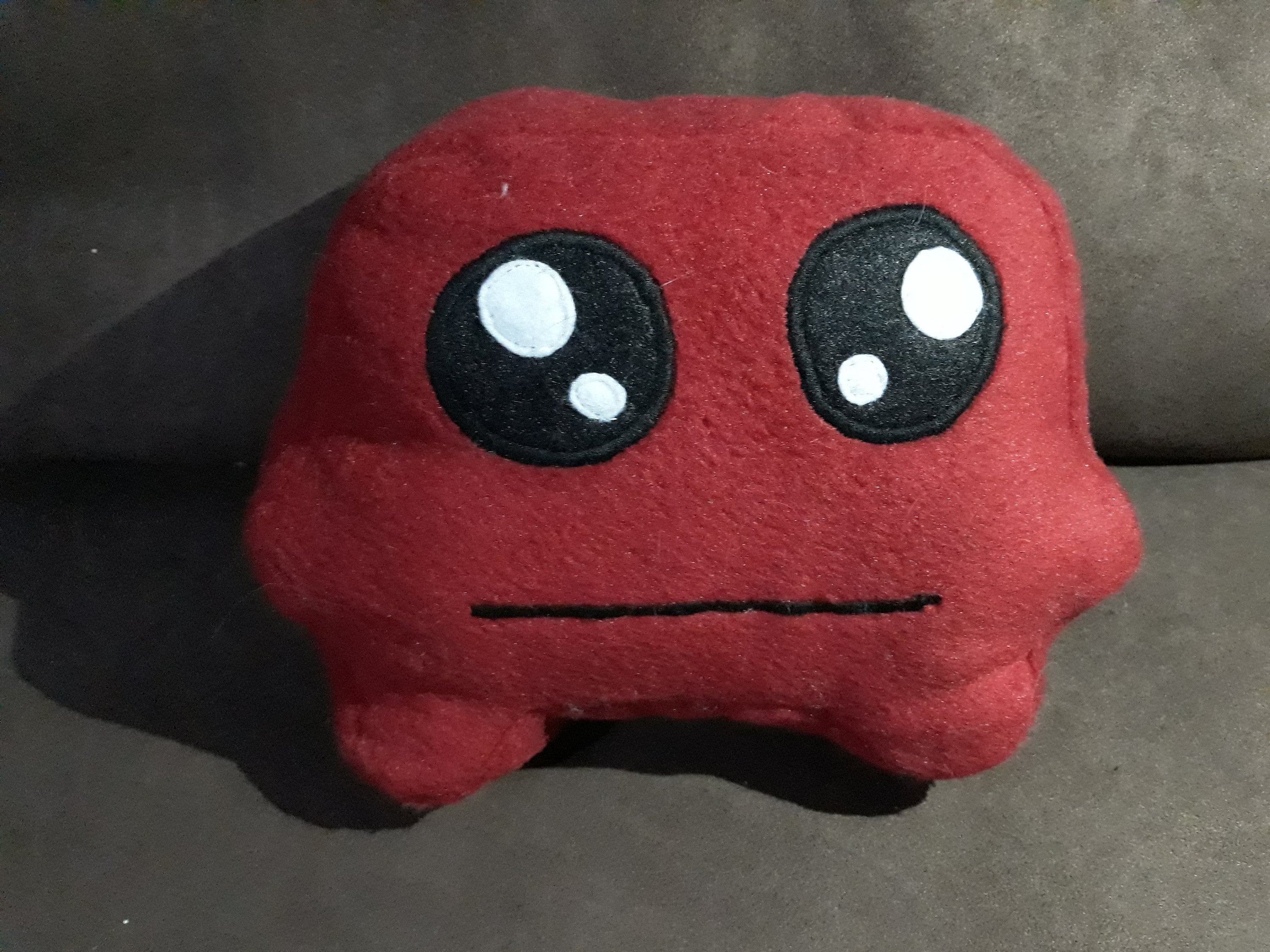 Handmade Super Meat Boy Plush, Fantasy Plush Eco Friendly, Ready to ...