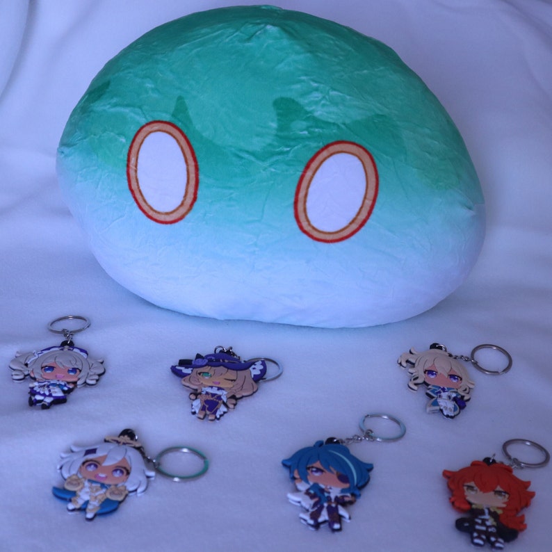 Genshin Impact Pillow, Slime, Geo, Pyro, Anemo, Cryo, Electro, Dendro ...