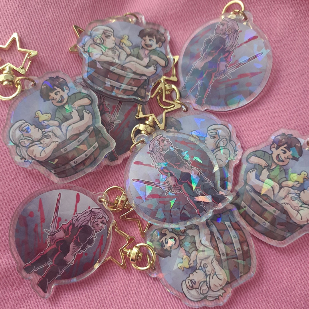 Holographic Charm - "witcher" Inspired Keychain - Etsy