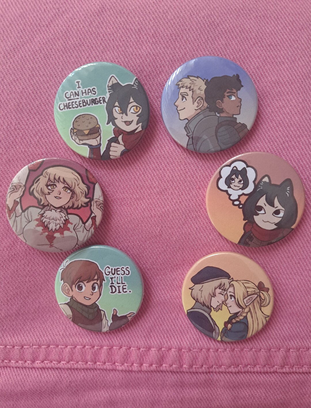 Dungeon Meshi Inspired Buttons (pick and Choose!) - Etsy
