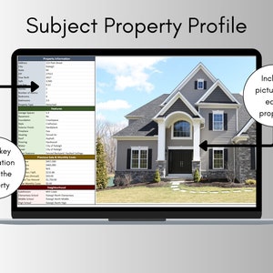 Real Estate CMA Spreadsheet Template for Excel and Google Sheets , Real ...
