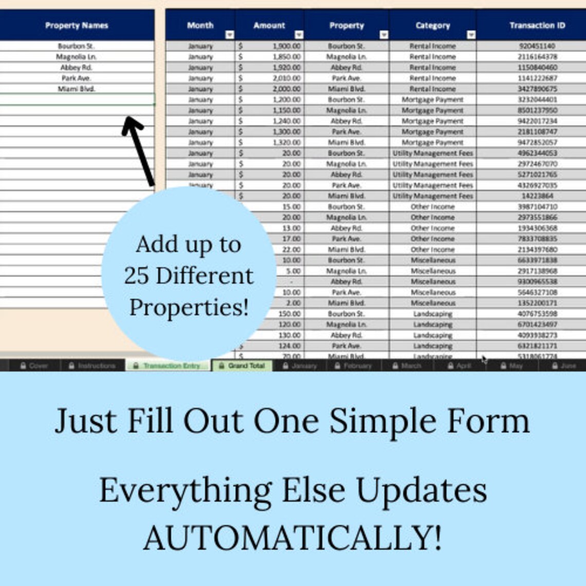 Rental Property Accounting Spreadsheet Rental Income - Etsy