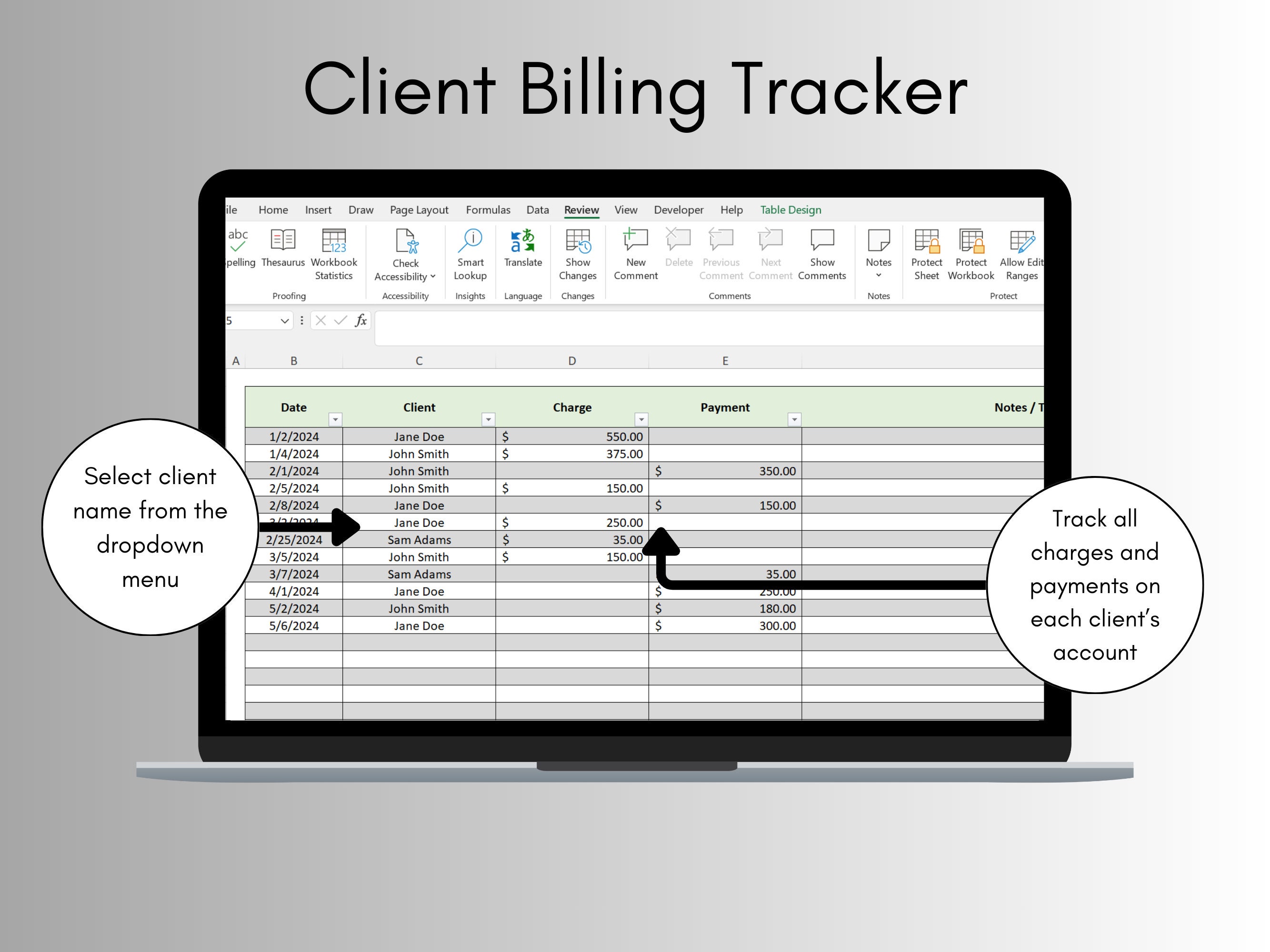 Client Management Spreadsheet for Excel and Google Sheets , Lead ...