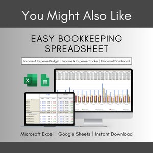 All in One Business Accounting Spreadsheet for Excel & Google Sheets ...