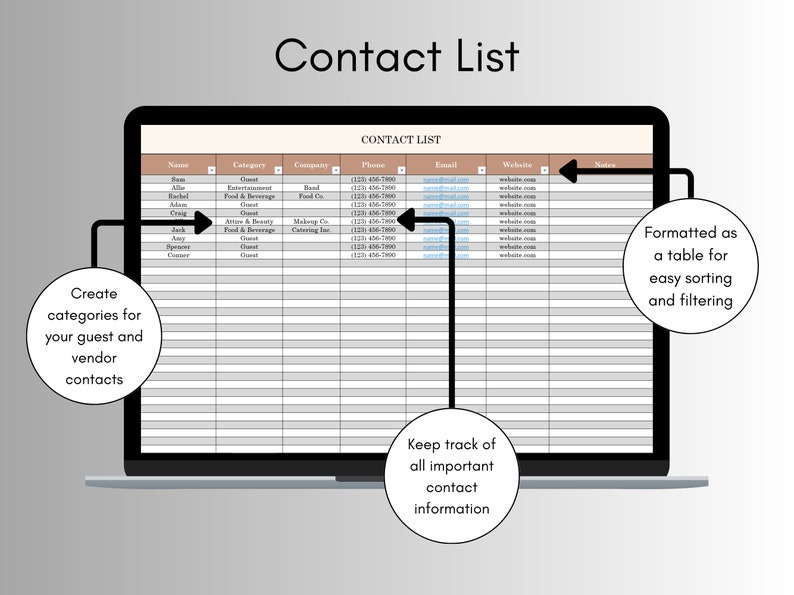 Wedding Budget and Planning Spreadsheet for Excel and Google Sheets , Wedding Planning ...