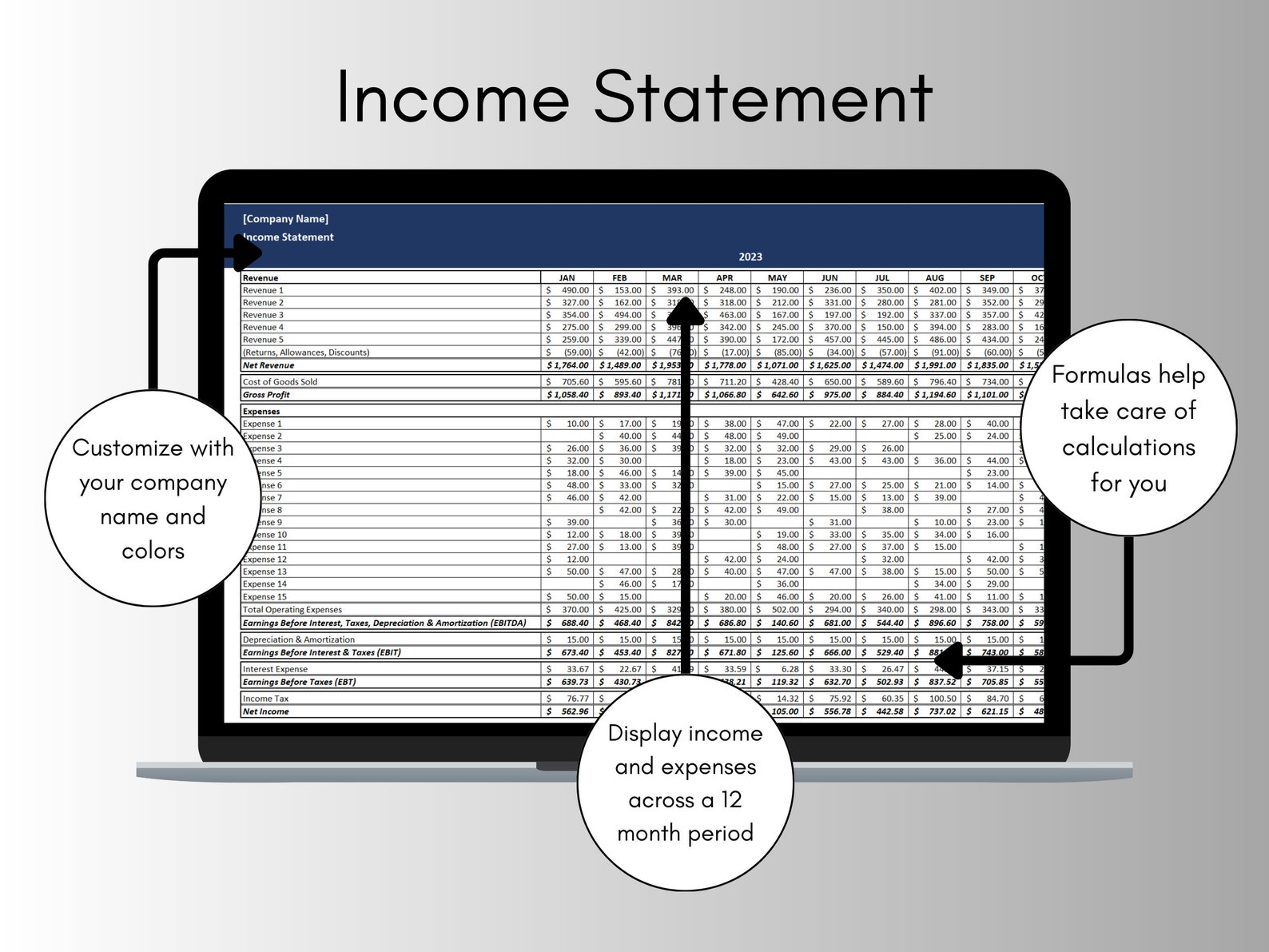Small Business Spreadsheet Template Bundle for Excel and Google Sheets ...