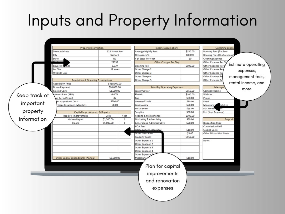 Airbnb Investment Analysis Spreadsheet for Excel and Google Sheets ...