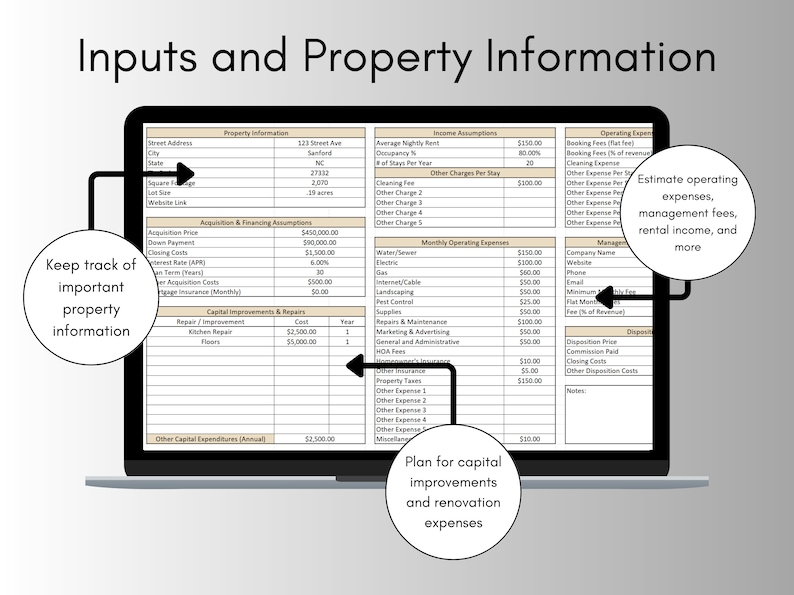 Airbnb Investment Analysis Spreadsheet for Excel and Google Sheets ...
