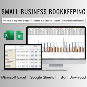 Small Business Spreadsheet Template Bundle for Excel and Google Sheets ...