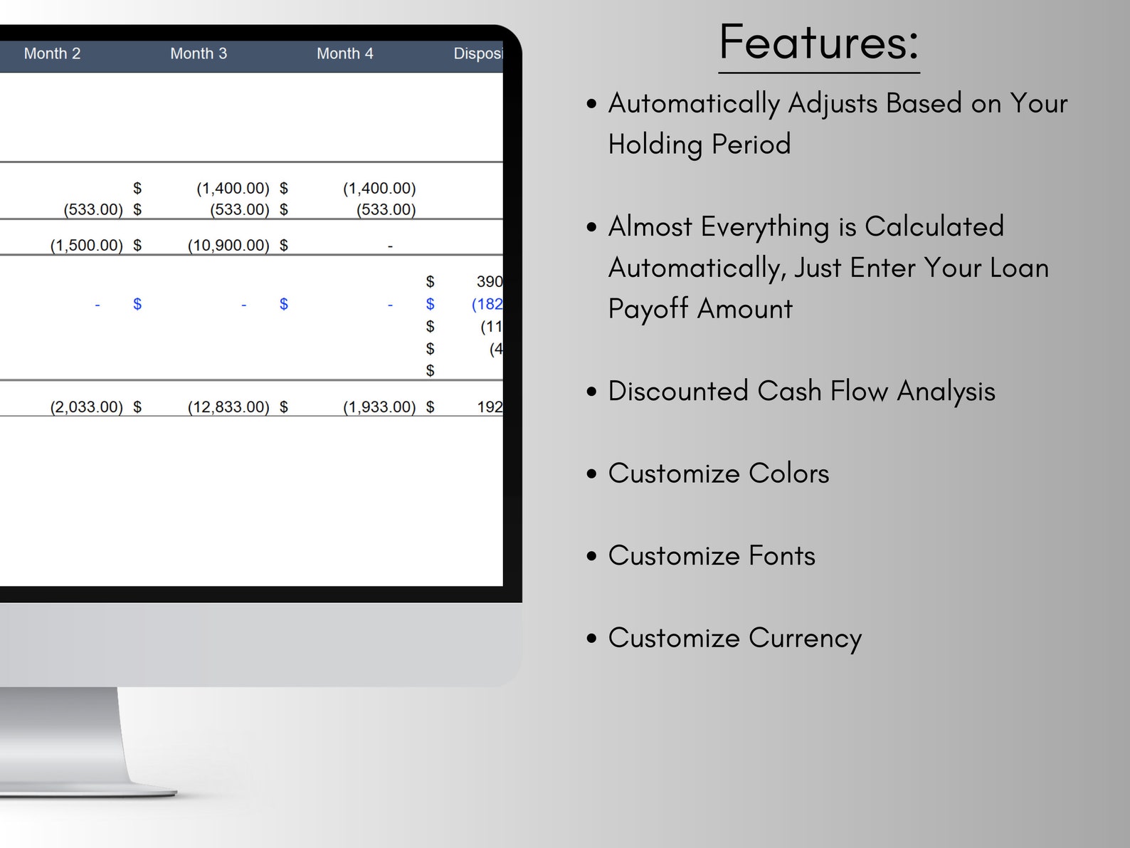 House Flipping Profit and Cost Analysis Spreadsheet for Excel and ...