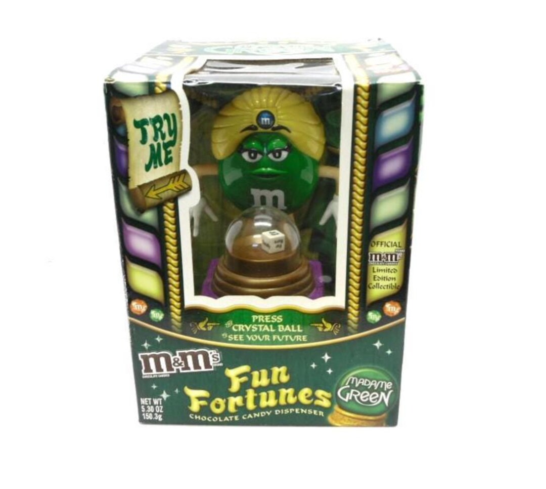 Vintage M&m's Candy Dispenser "madame Green" Fortune Teller, New in Box ...