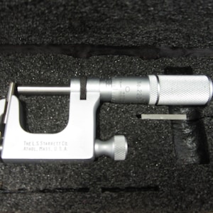 Vintage Machinist Tools, Choice of Starrett Outside Micrometer, Brown ...
