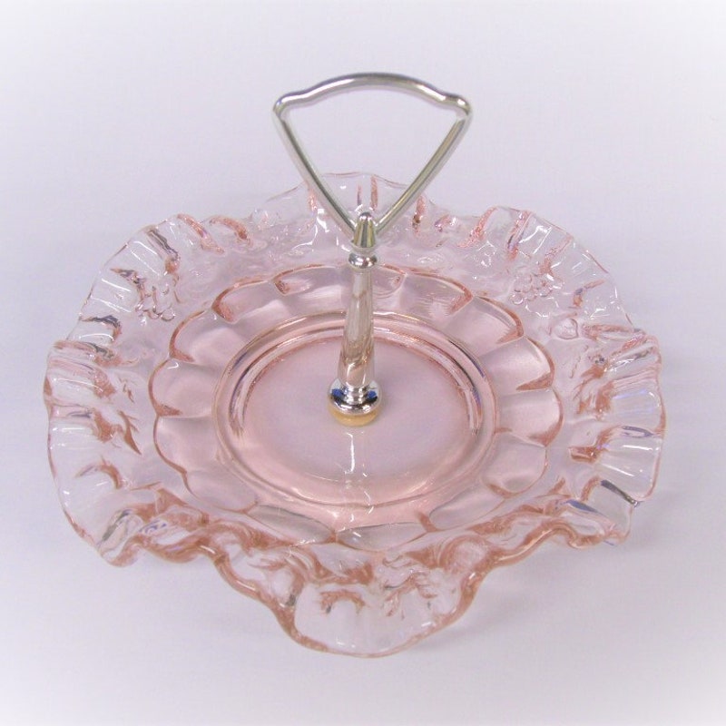Pink Glass Tray - Etsy