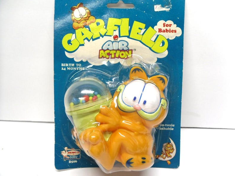 Vintage 1990s Garfield Baby Toys: Squeeze Pals & Air Action Set - Etsy
