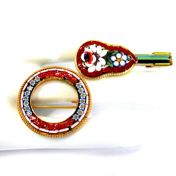 Micro Mosaic Brooch - Etsy