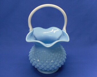 Milk Glass Basket - Etsy