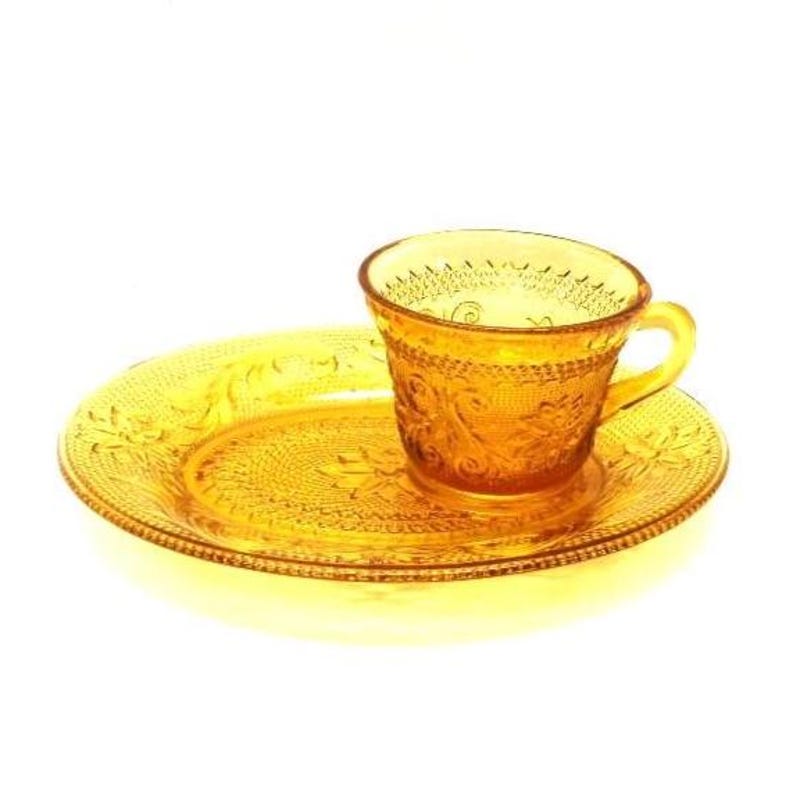 Amber Glass Snack Trays - Etsy