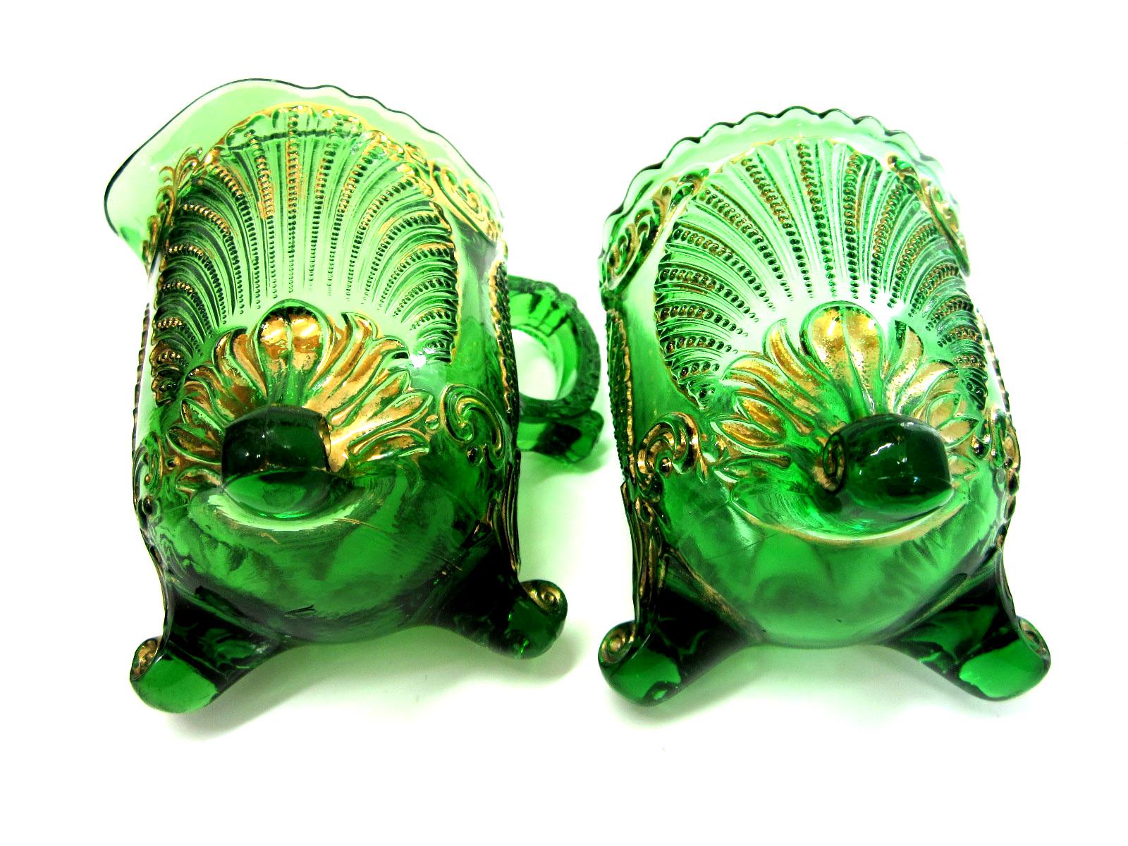 EAPG Mckee & Brothers Emerald Green Geneva Aka Shell and Scroll Sugar ...