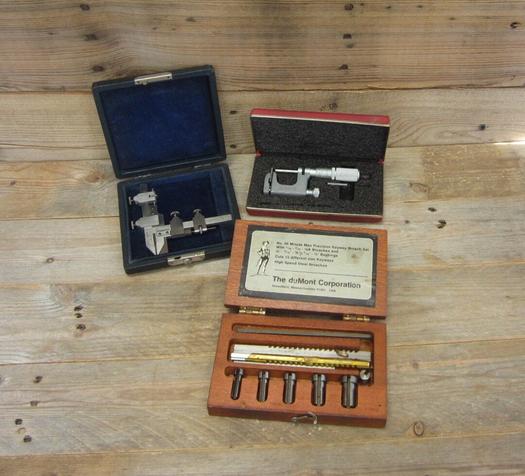 Vintage Machinist Tools, Choice of Starrett Outside Micrometer, Brown ...