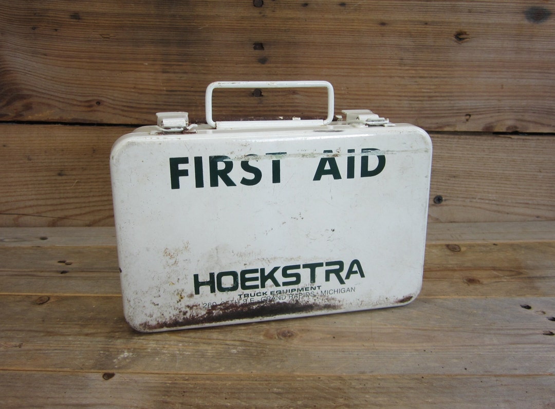 Metal First Aid Kit for School Buses With Original Contents, Vintage ...