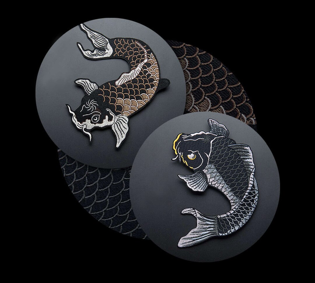 Carp Fish Patch/ Fish Embroidery Patch/ Iron on Applique Patch ...