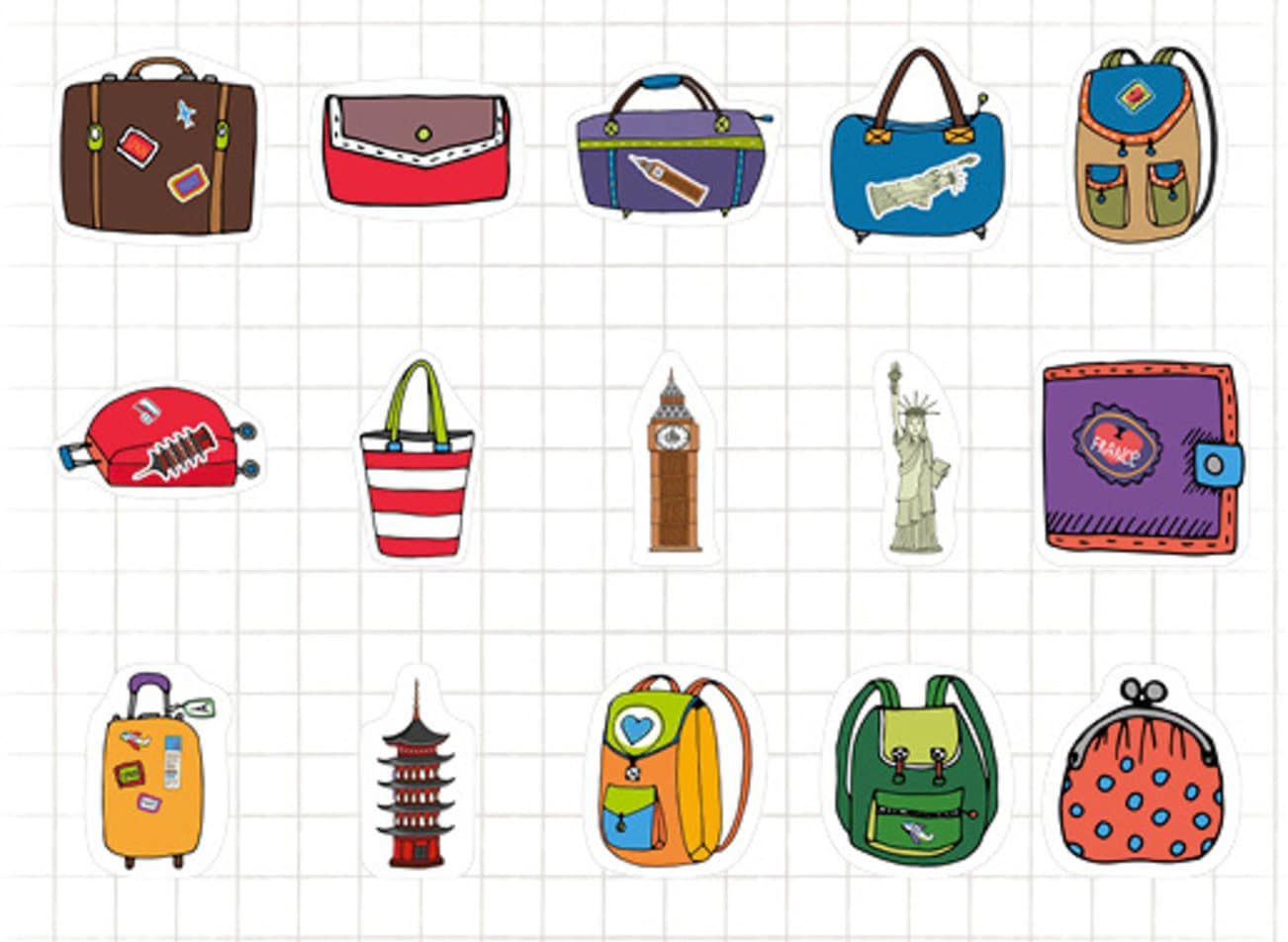 45 pcs Bags stickers/Go traveling stickers/ kids sticker | Etsy