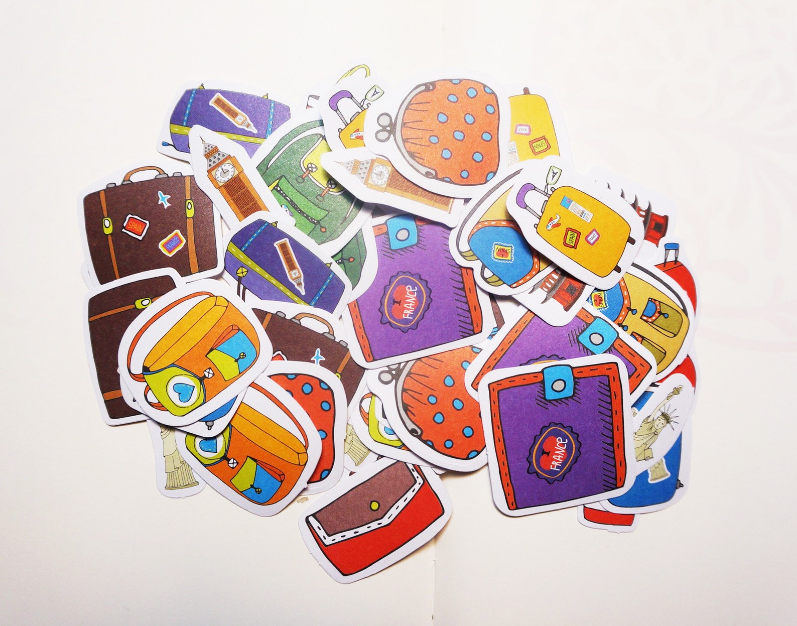 45 Pcs Bags Stickers/go Traveling Stickers/ Kids Sticker - Etsy