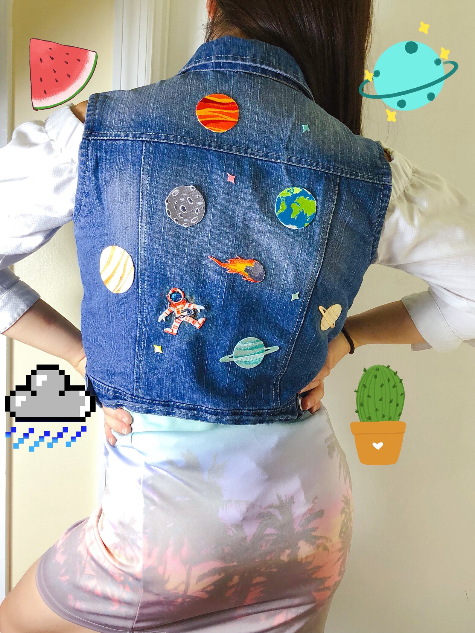 Space Embroidery Patch / Iron on Applique Patch/sky Embroideries Patch ...