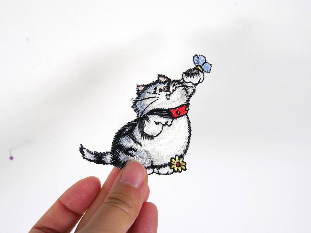 Cat Kitty Embroidery Patch/ Machine Embroidery/iron on Applique Patch ...