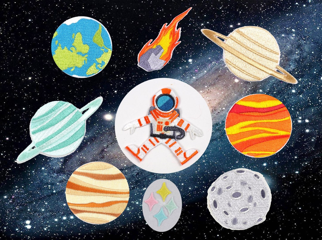 Space Embroidery Patch / Iron on Applique Patch/sky - Etsy