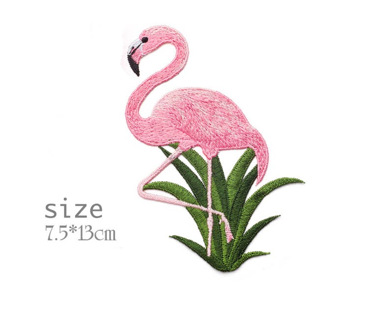 Flamingo Patch/ Embroidery Patch/sewing on Patch/sew Applique Patch ...