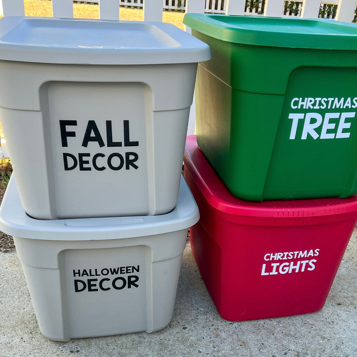 Storage Bin Labels - Holiday Storage - Home Organization ...