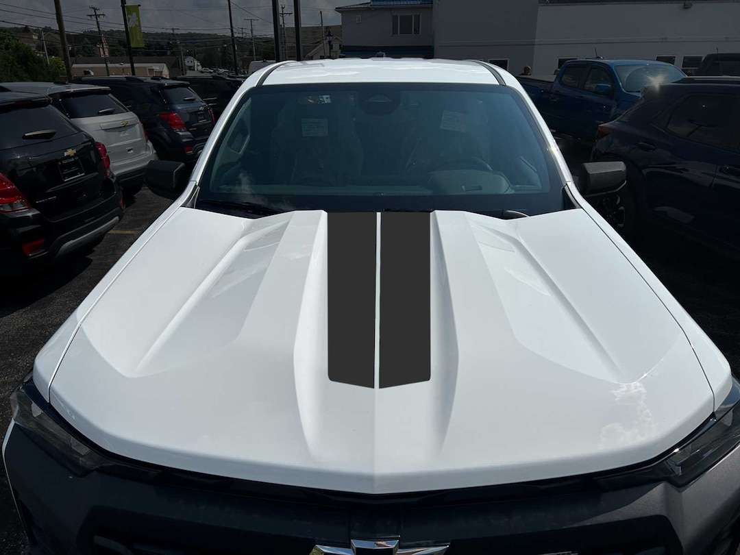 2023-2026 Chevy Colorado WT LT Z71 Trail Boss Matte Black Rally Stripes ...