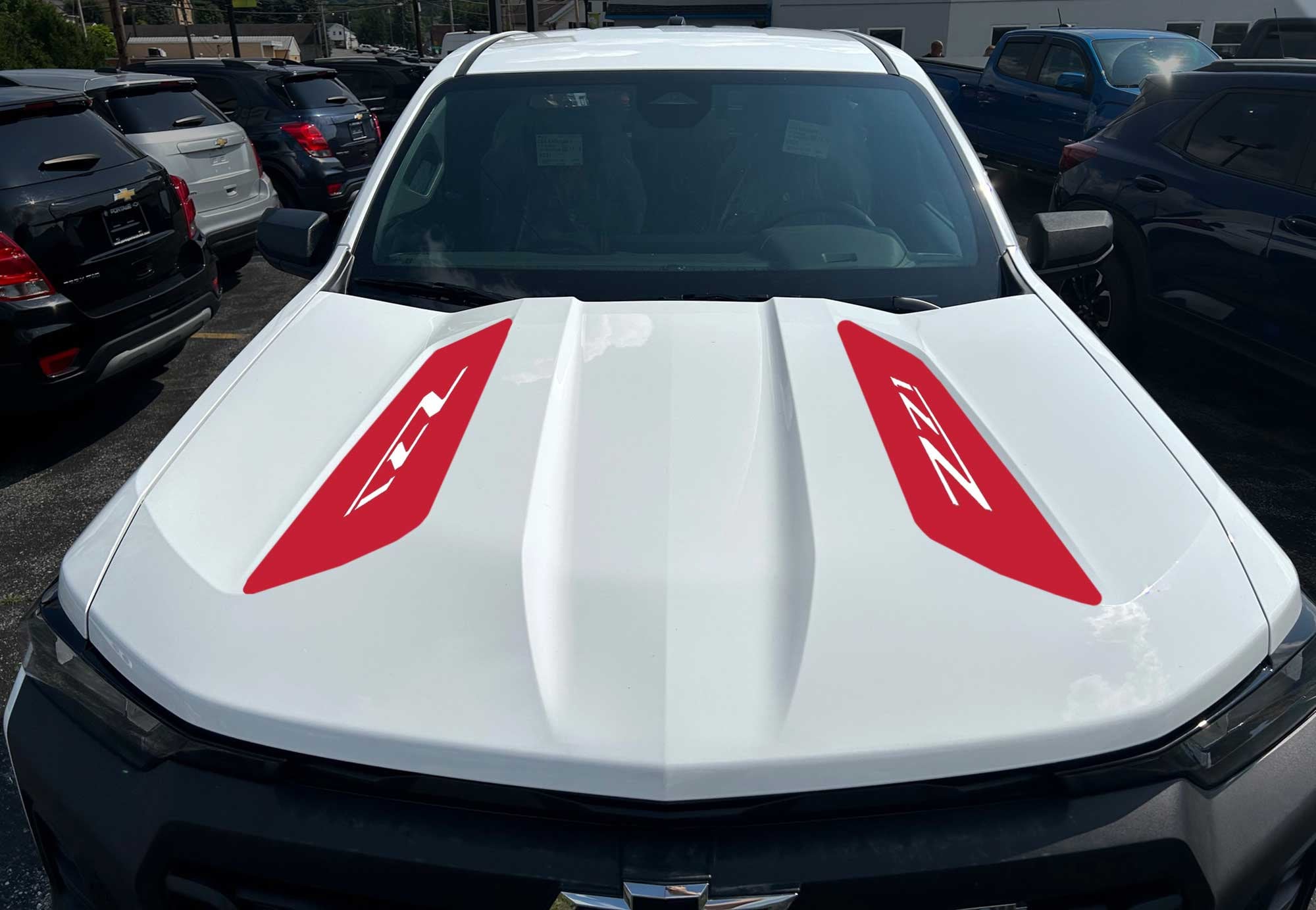 2023-2026 Chevy Colorado Z71 Red Hood Contour Decals Set of 2 GM ...