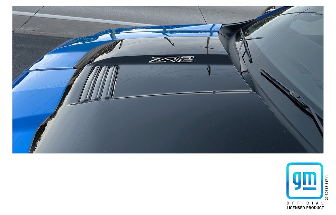 2022 2023 2024 Chevy Silverado ZR2 Silver Hood Scoop Decals Set of 2 GM ...