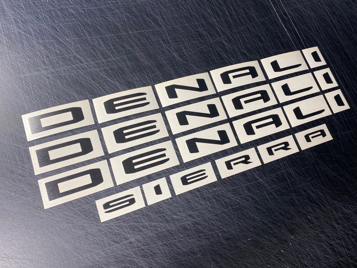 2019 2020 2021 2022 GMC Sierra DENALI Emblem Overlay Decal - Etsy
