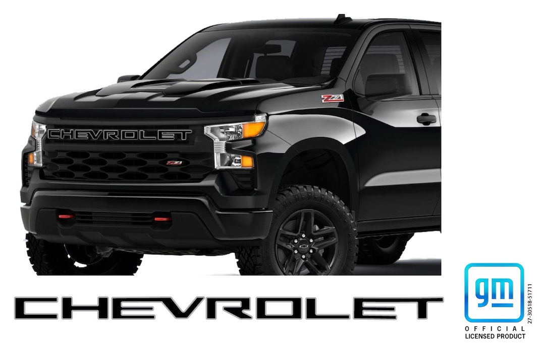 2022-2026 Chevy Silverado 1500 Black/silver Front Grille CHEVROLET ...