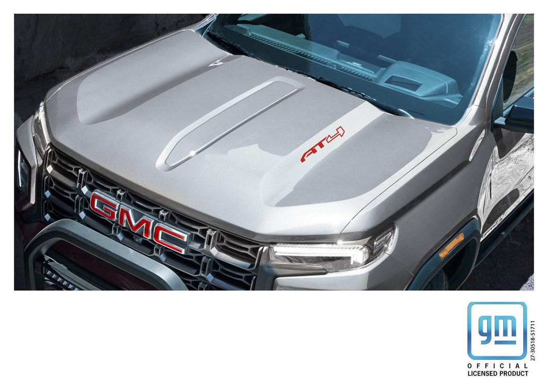 2023 2024 2025 GMC Canyon AT4 Red Hood Decals Set 0f 2 GM Official ...