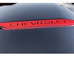 2019 2020 2021 2022 2023 2024 Chevy Silverado 1500 Red CHEVROLET Hood ...