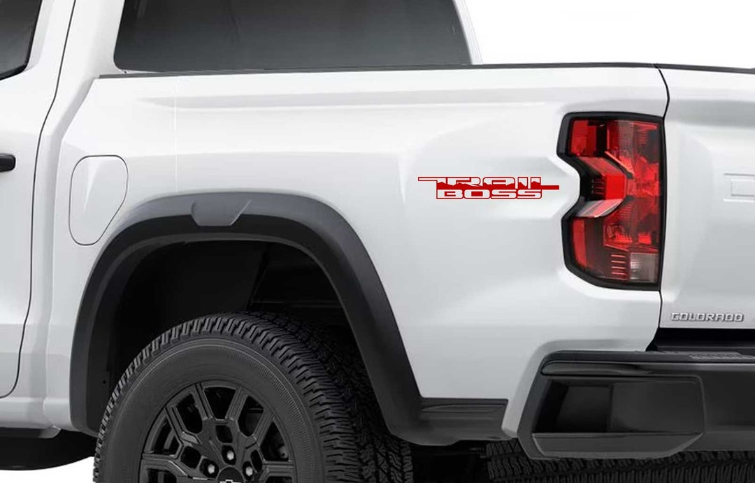 2023 2024 Chevy Colorado Red Trail Boss Mountain Bed Side Decal ...