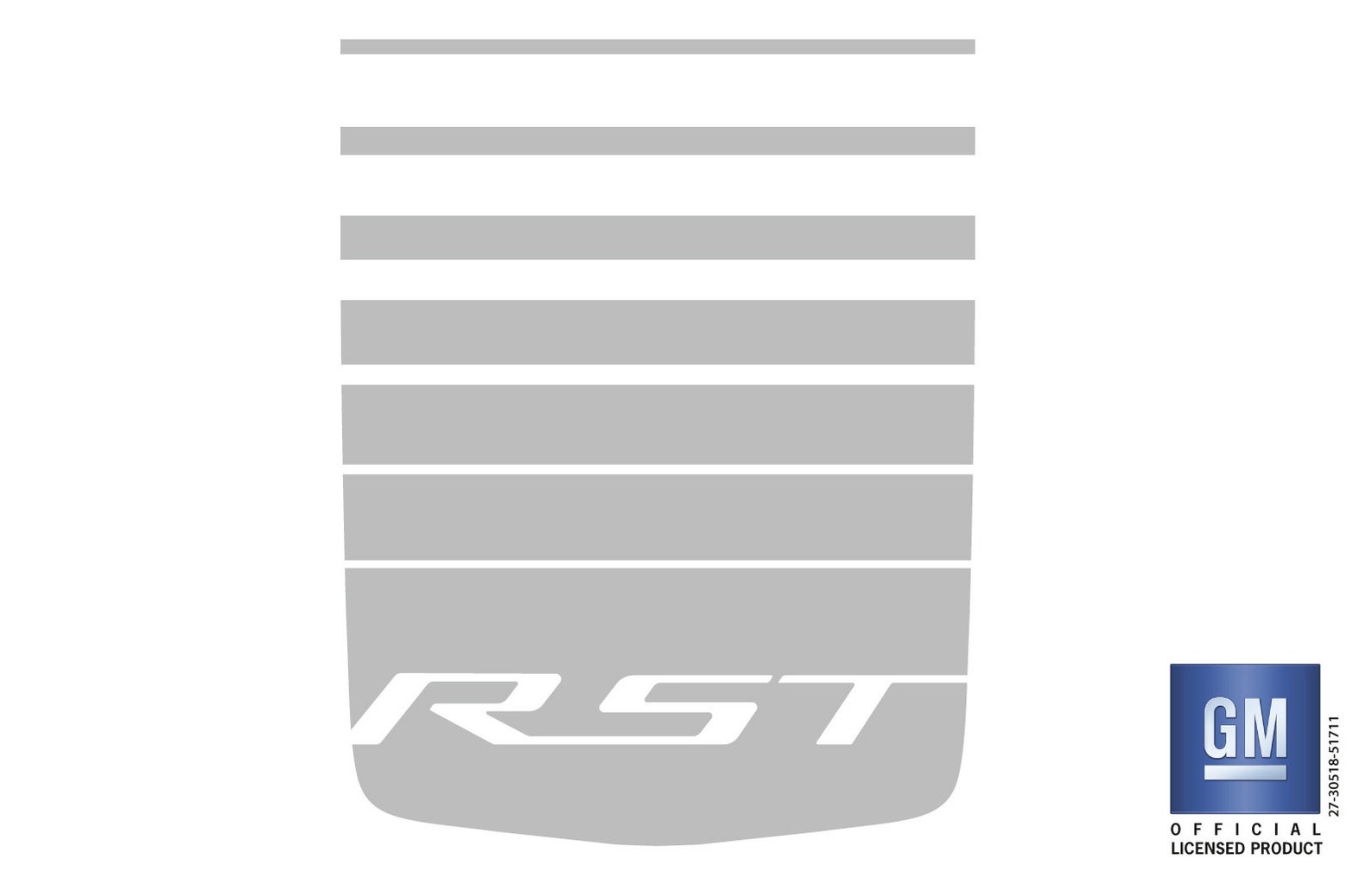 2019 2020 2021 2022 2023 2024 Chevy Silverado 1500 Silver RST Stripes ...