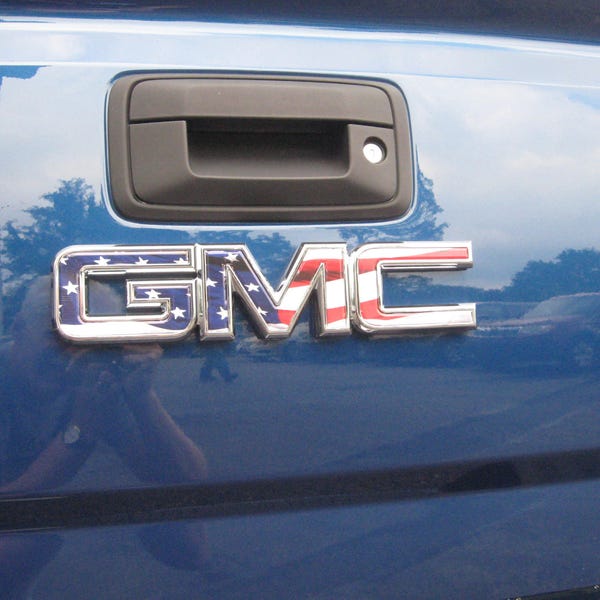 American Flag Gmc Emblem Decal - Etsy