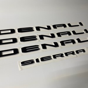 2019 2020 2021 2022 GMC Sierra DENALI Emblem Overlay Decal Letters ...