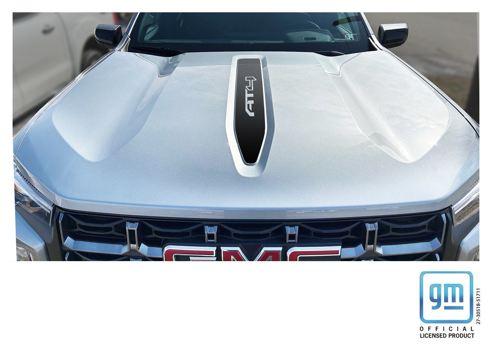 2023-2026 GMC Canyon AT4 Matte Black Center Hood Contour Decal GM ...