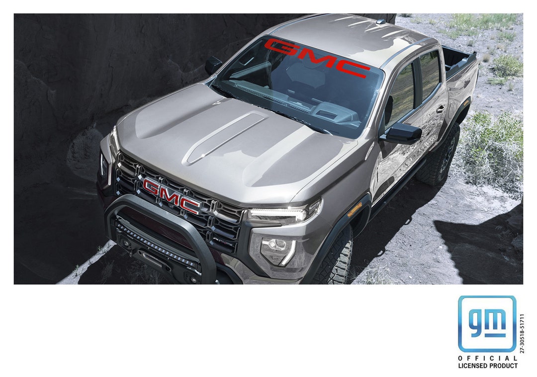 2023 2024 GMC Canyon Red GMC Windshield Decal GM Official Licensed ...
