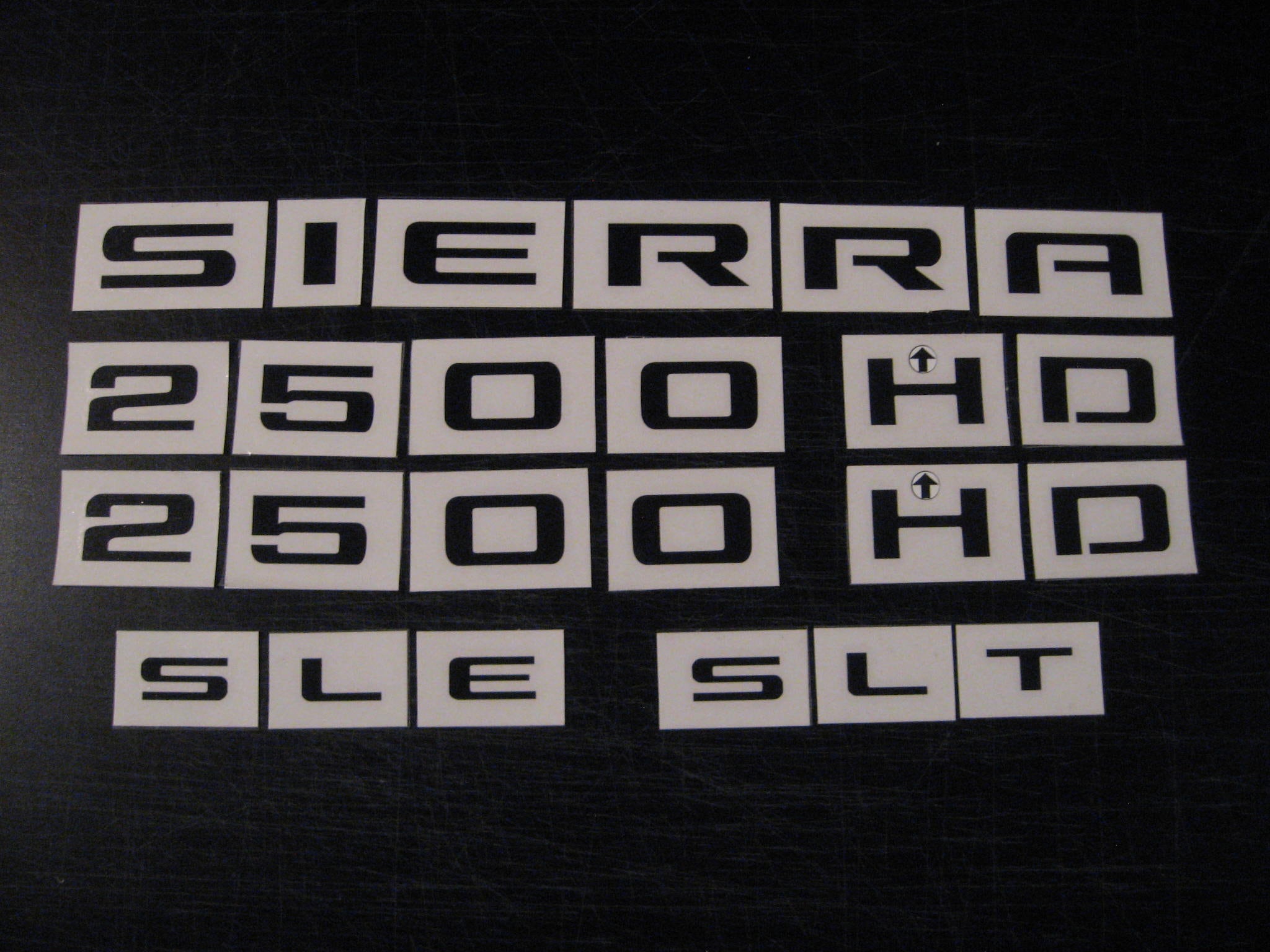 2007-2018 GMC Sierra 2500 HD Emblem Overlay Decal Letters | Etsy