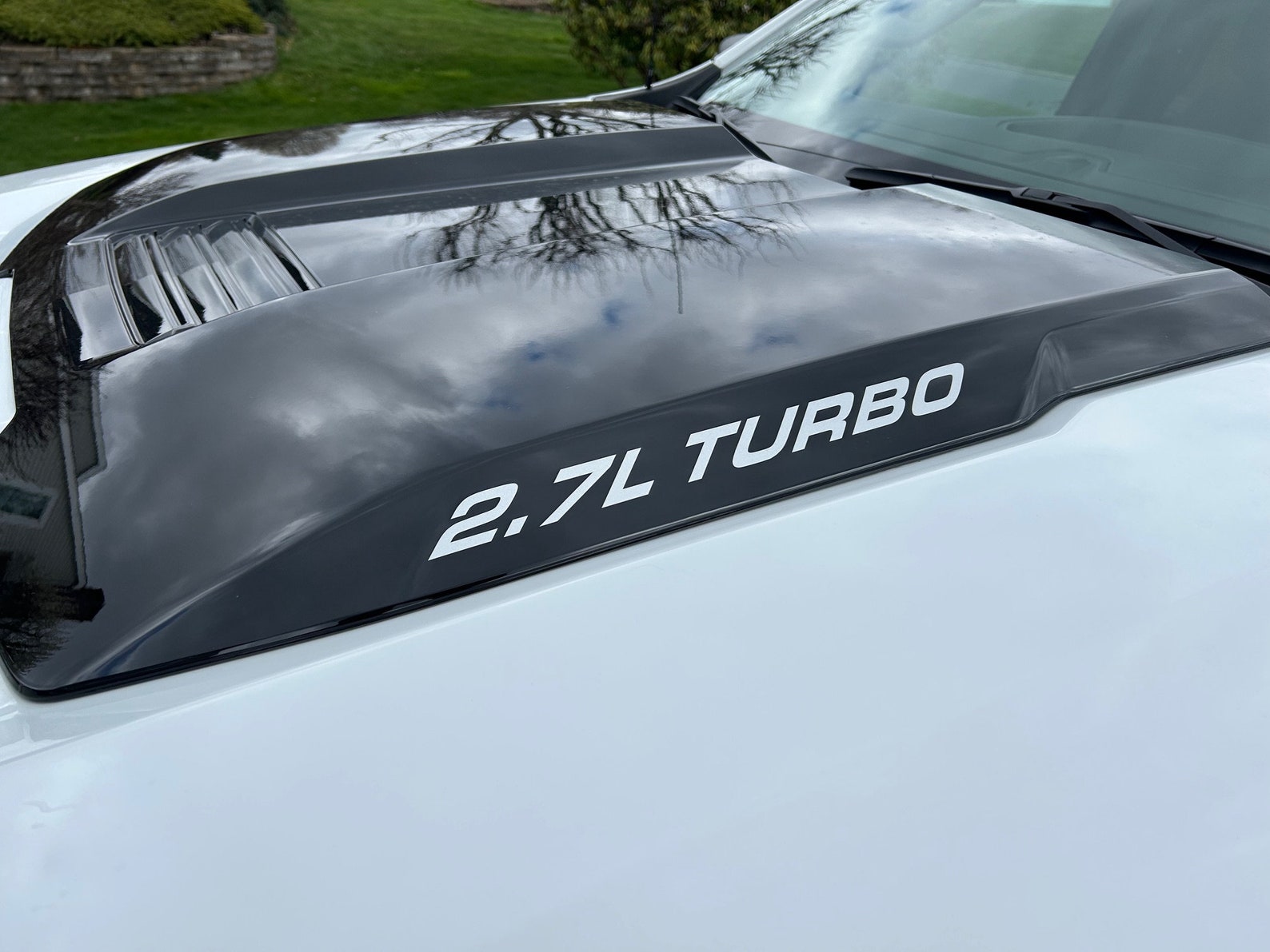 2022 2023 2024 2025 Chevy Silverado Silver 2.7L Turbo Hood Scoop ...