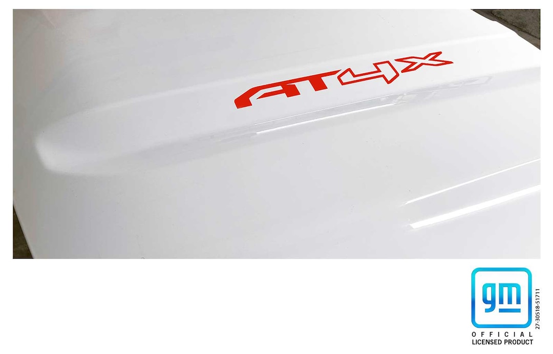 2019-2026 GMC Sierra AT4X Red Hood Lettering Decals Set of 2 - Etsy